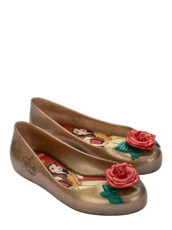Melissa Mini Sweet Love Disney Princess Flat - Gold/red
