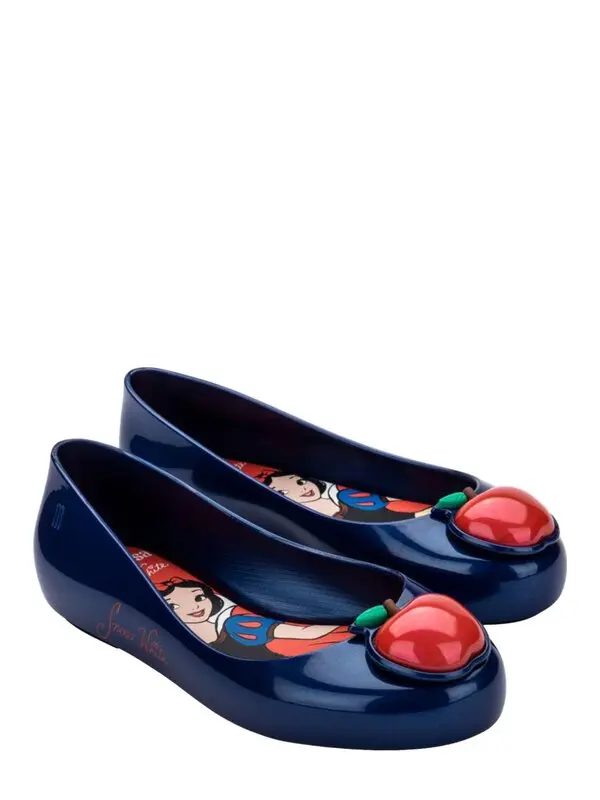 Melissa Mini Sweet Love Disney Princess Flat - Metallic Blue/red