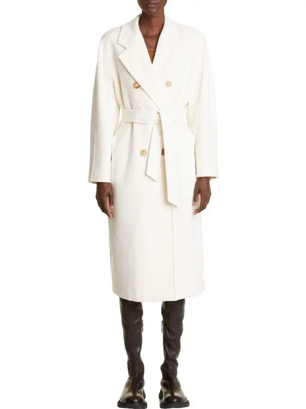 Max Mara Madame Wool & Cashmere Coat - Optical White