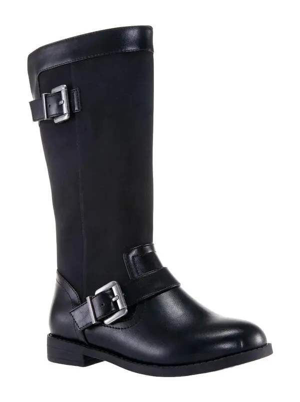 Nina Tanjela Riding Boots - Black Suede Smooth