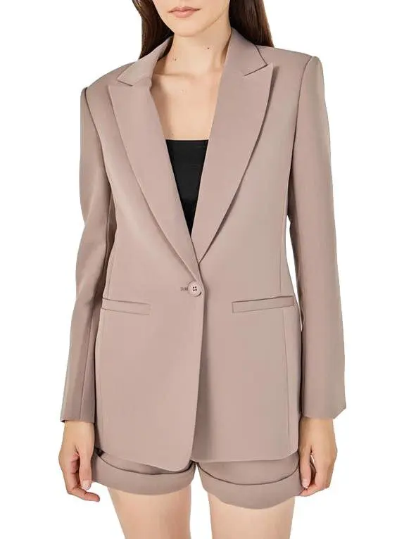 Endless Rose Single Button Blazer - Cinder