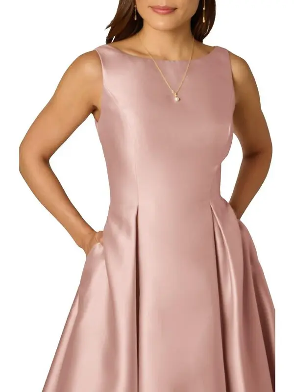 Adrianna Papell Sleeveless Fit & Flare Midi Dress - Bellini