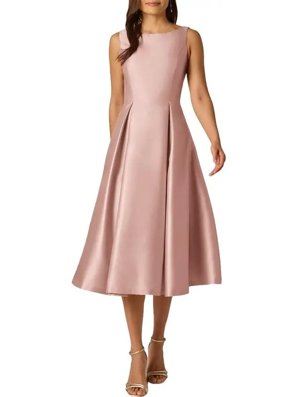 Adrianna Papell Sleeveless Fit & Flare Midi Dress - Bellini