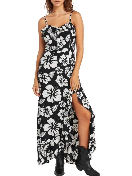Volcom Floral Maxi Dress - Black White