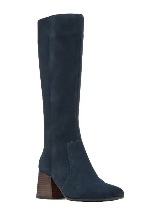 Blondo Tessa Waterproof Knee High Boot - Navy Suede
