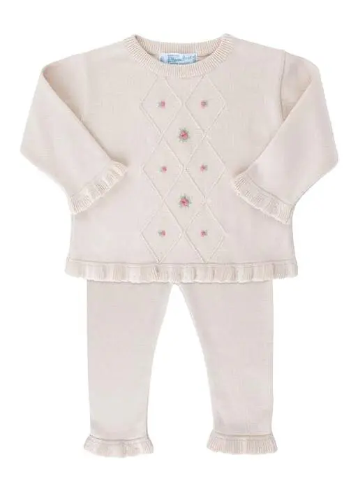 FELTMAN BROTHERS Rosebud Sweater & Pants Set - Ecru