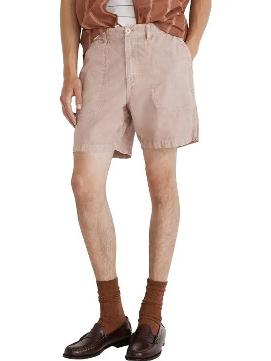 Madewell Sun Faded Chino Shorts - Vintage Petal