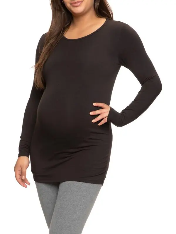 Felina Stretch Cotton & Modal Maternity T-shirt - Black