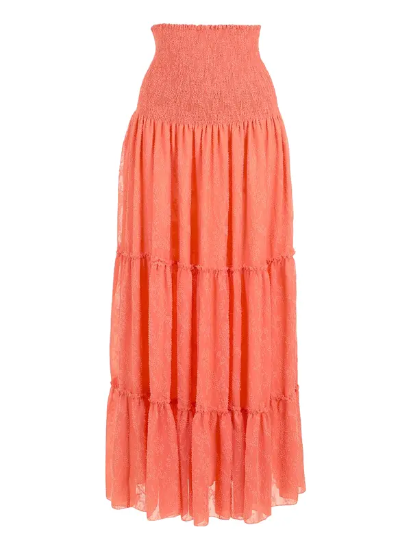 OLYMPIAH High-waisted Maxi Skirt - Orange