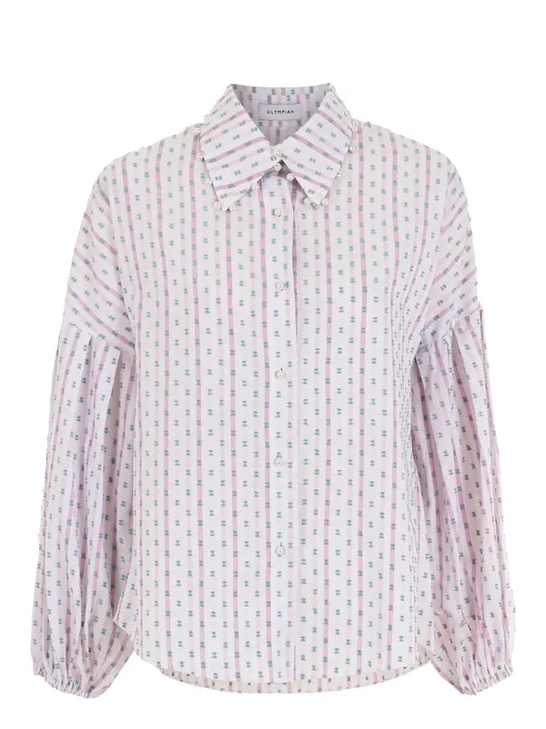 OLYMPIAH Patterned Shirt - White