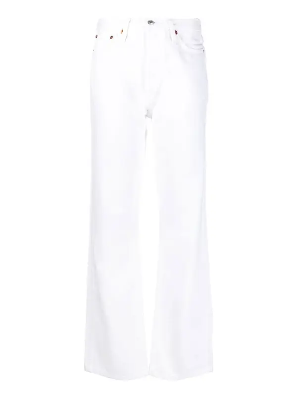 RE/DONE High-waisted Flare-leg Jeans - White