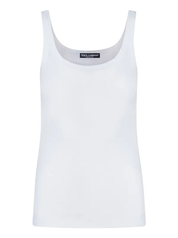 Dolce & Gabbana Cotton Tank Top - White