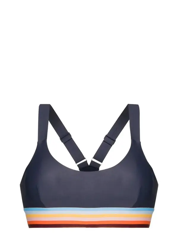 The Upside Rainbow-stripe Sports Bra - Blue