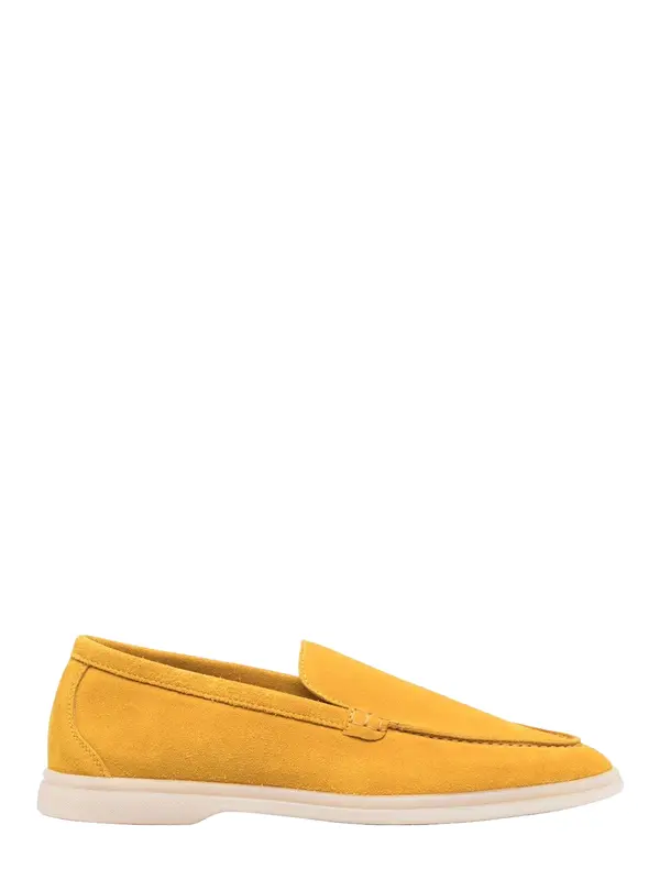 SCAROSSO Suede Slip-on Loafers - Yellow