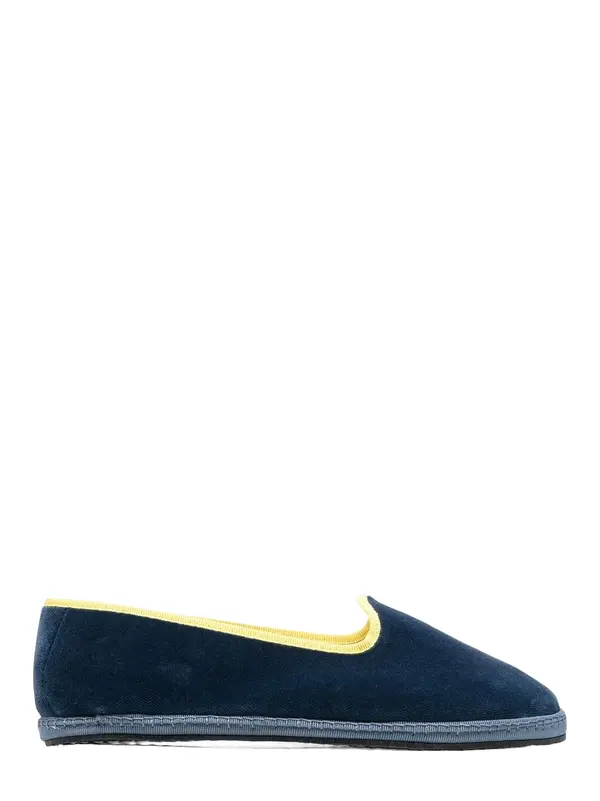 SCAROSSO X Yolo Seaside Velvet Slippers - Blue