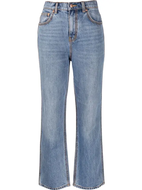 Tory Burch Straight-leg Denim Jeans - Blue