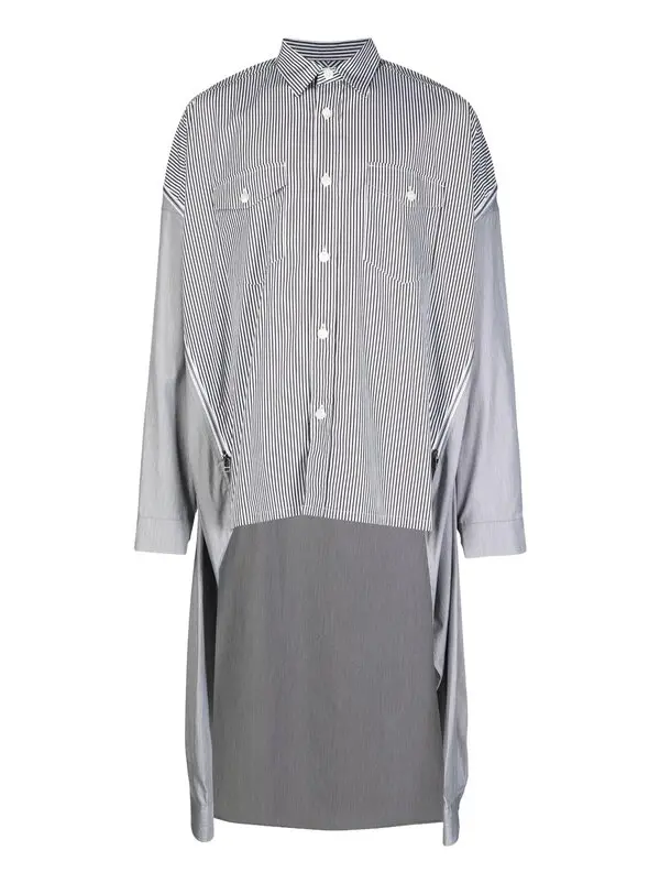 Facetasm Striped Oversized Shirt - Grey