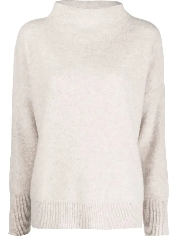 Vince Mock-neck Cashmere Jumper - Neutrals