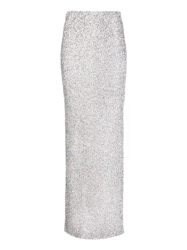 Coperni Crystal-embellished Maxi Skirt - Silver