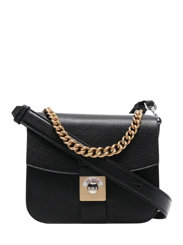 MAISON MARGIELA Lock Leather Shoulder Bag - Black