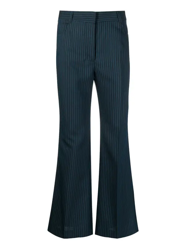 Stella McCartney Striped Flared Trousers - Blue