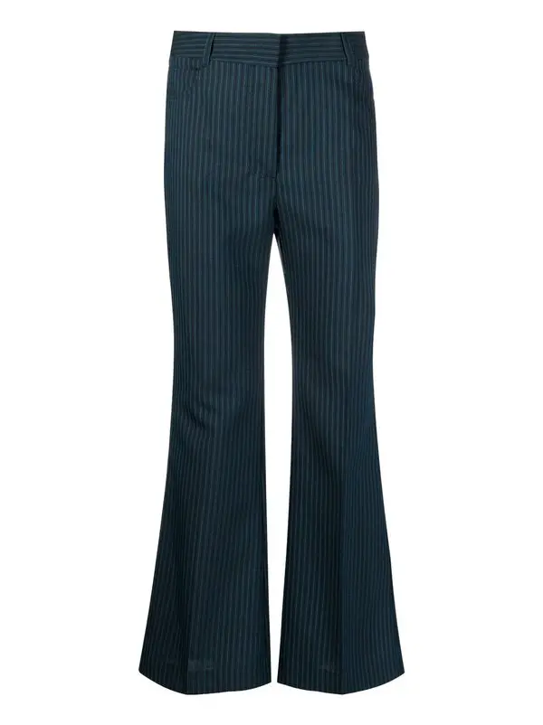 Stella McCartney Striped Flared Trousers - Blue