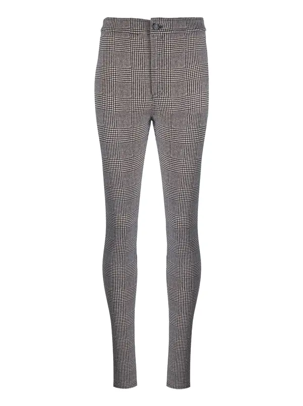 Saint Laurent Check-patterned Trousers - Black