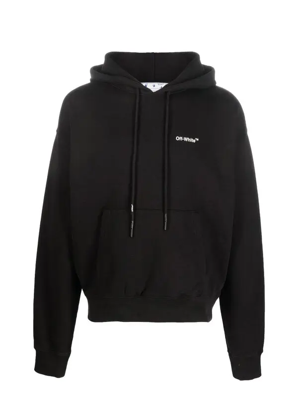 Off-White Caravaggio Print Hooded Sweatshirt - Black