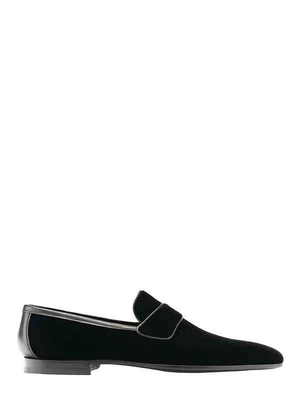 Magnanni Jasper Velvet Loafers - Black