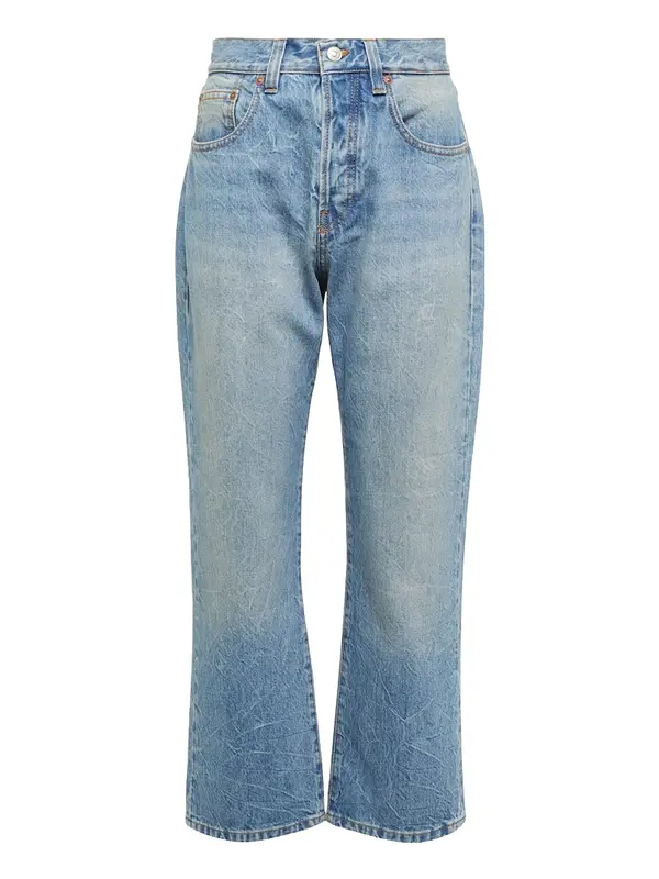 Victoria Beckham High-rise Cropped Jeans - Blue