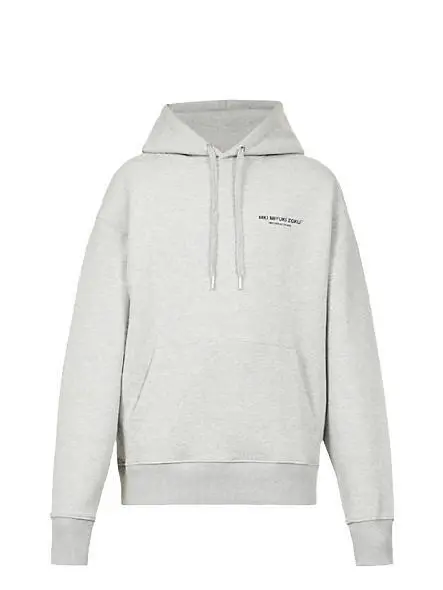 MKI MIYUKI ZOKU Brand-print Cotton-blend Hoody - Grey