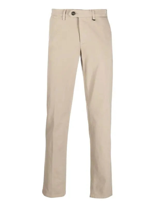 Canali Twill Slim-fit Trousers - Neutrals