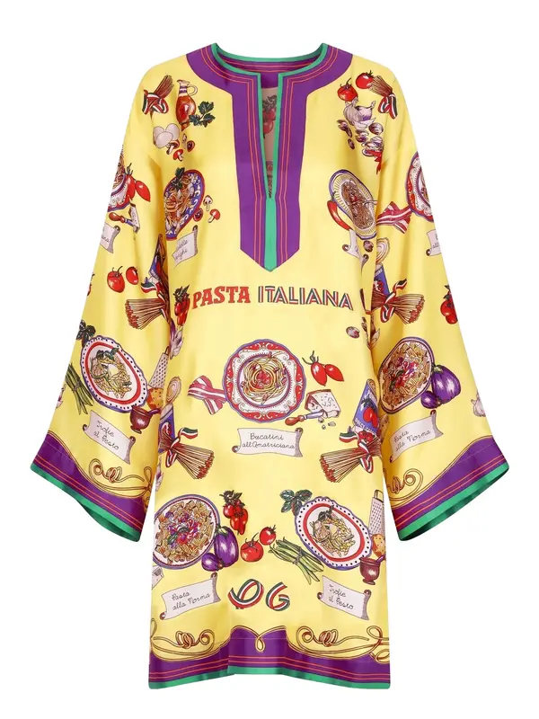 Dolce & Gabbana Graphic-print Kaftan - Yellow
