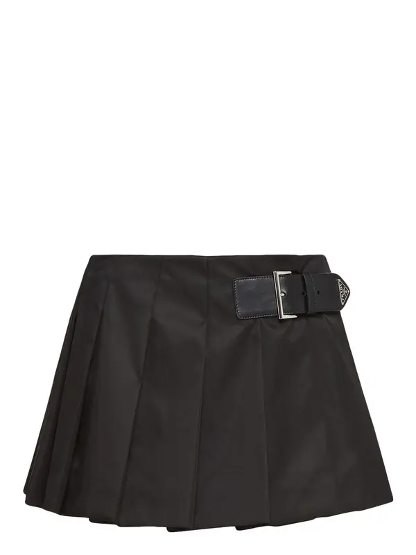 Prada Re-nylon Pleated Miniskirt - Black
