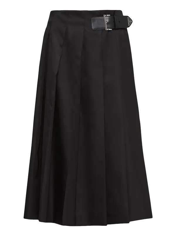 Prada Re-nylon Pleated Skirt - Black