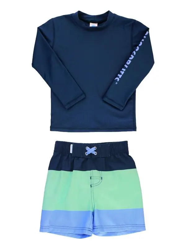RUGGEDBUTTS Two-piece Rashguard Swimsuit - Blue