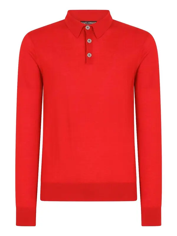 Dolce & Gabbana Cashmere Polo Shirt - Red