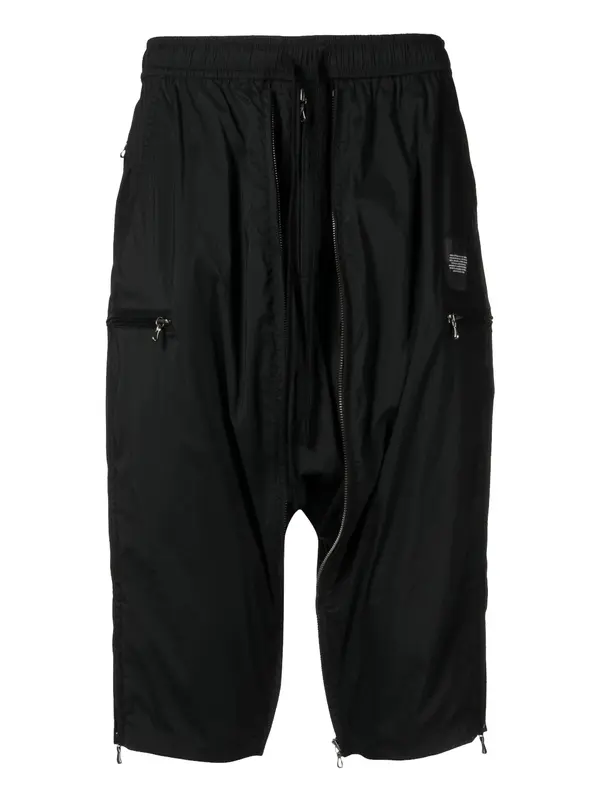 JULIUS Drop-crotch Shorts - Black