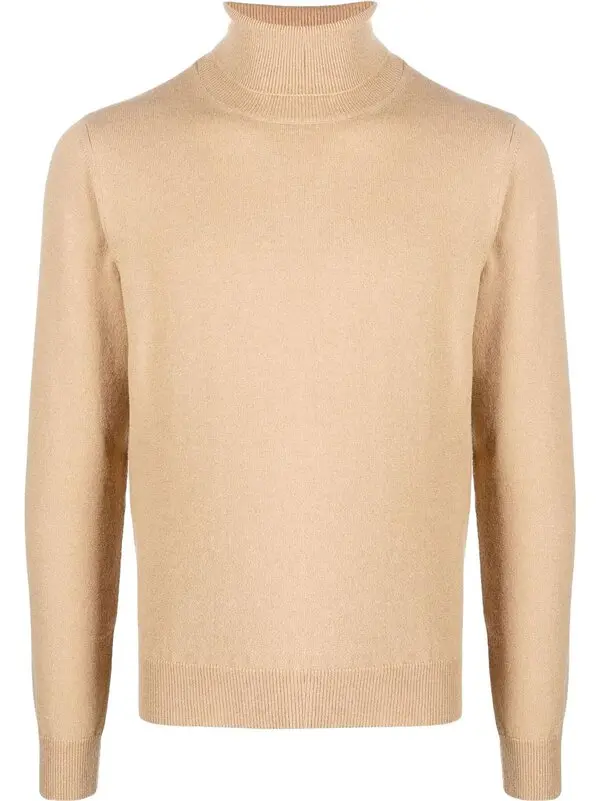 Malo Roll Neck Cashmere Sweater - Neutrals