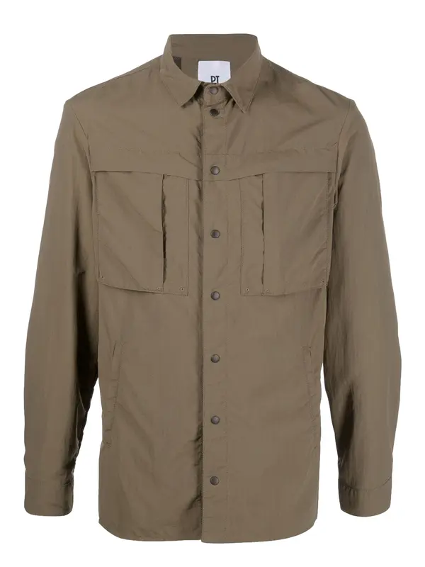 PT TORINO Long-sleeve Shirt Jacket - Green