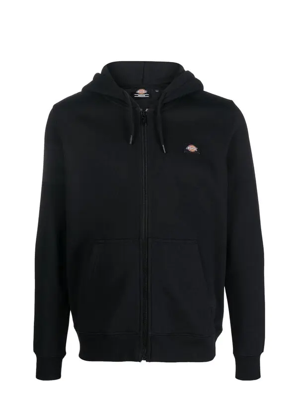 Dickies Logo-patch Long-sleeve Hoodie - Black