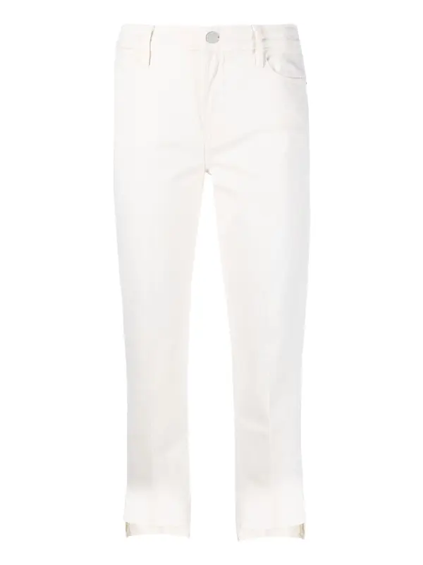 FRAME High-waisted Cropped Jeans - Neutrals