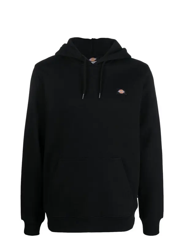Dickies Logo-patch Long-sleeve Hoodie - Black