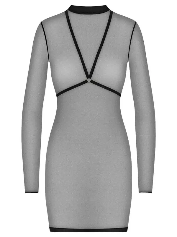 MAISON CLOSE Corps À Corps Harness-detail Mesh Dress - Black