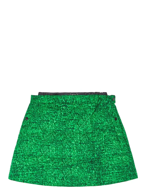 Moncler Jw Anderson Quilted Printed Mini Skirt - Green