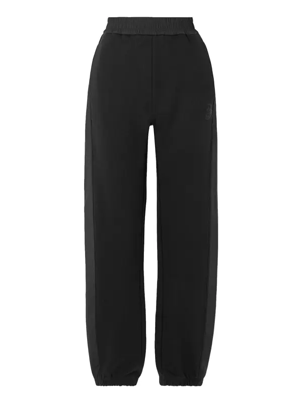 Moncler Cotton-jersey Track Pants - Black