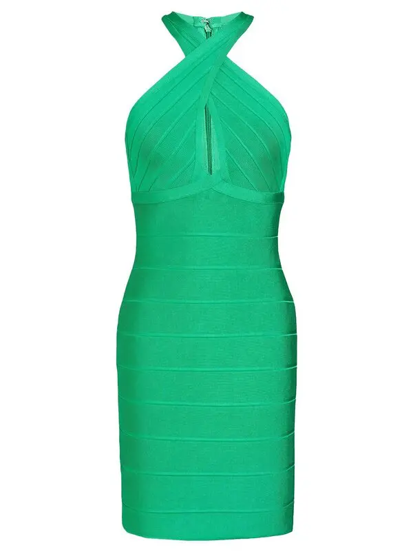 Herve Leger Bandage Mini Dress - Green