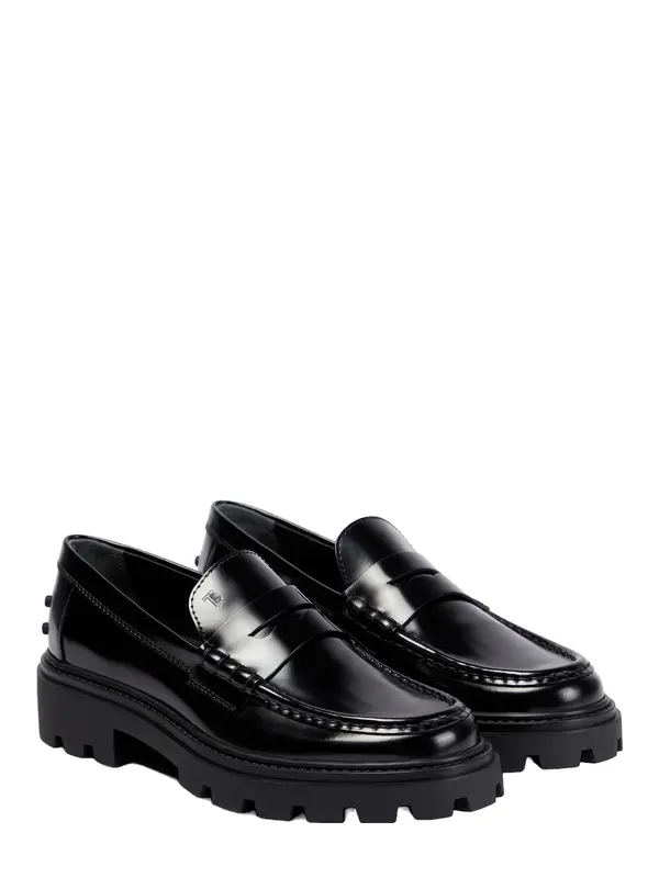 TOD'S Leather Loafers - Black