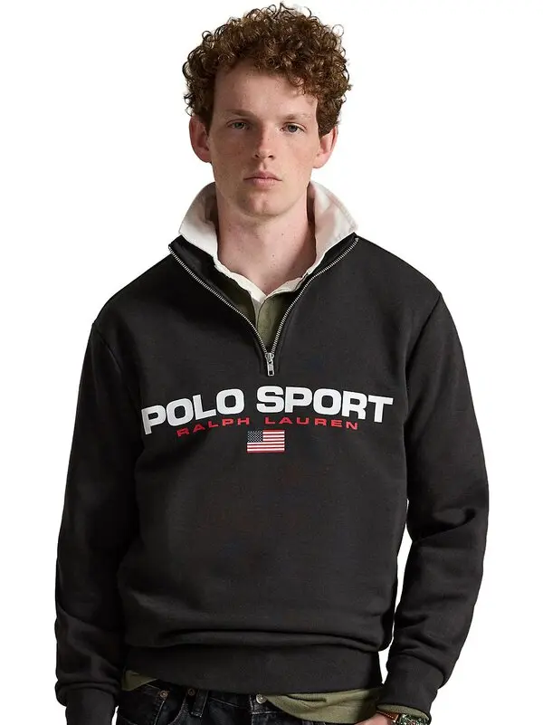 Ralph Lauren Polo Sport Fleece Quarter-zip Sweatshirt - Black Boot