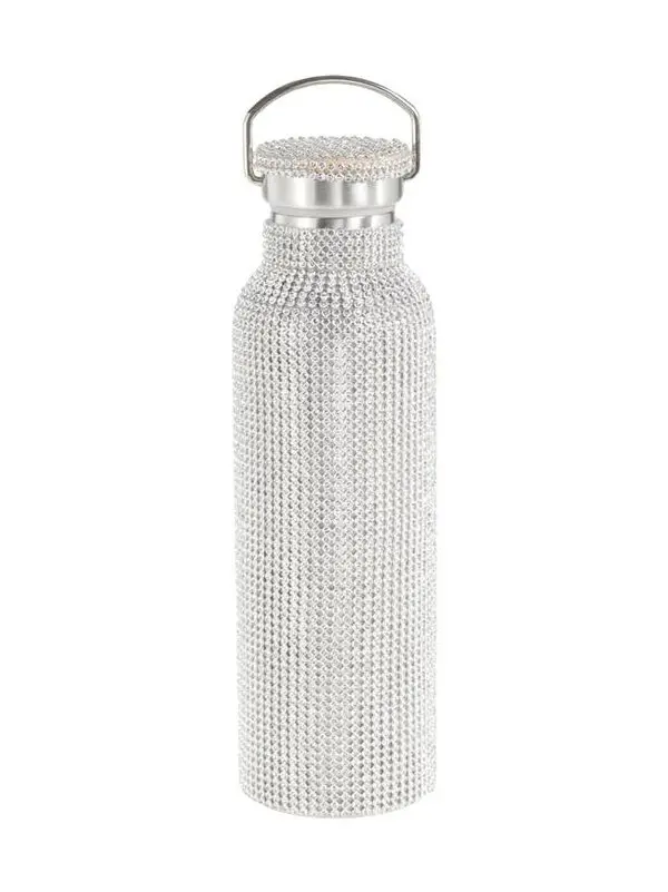 Collina Strada Crystal Embellished Insulated Water Bottle - Clear/dark Silver
